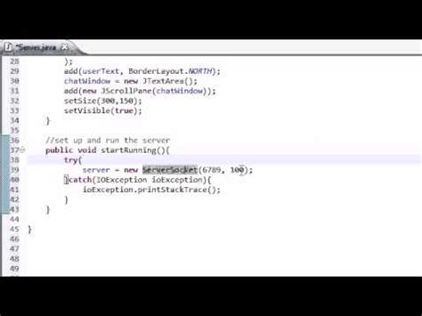 Intermediate Java Tutorial 40 Setting Up The Server YouTube