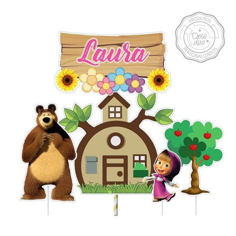 Topo 37 Imagem Topo De Bolo Marcha E O Urso Br Thptnganamst Edu Vn