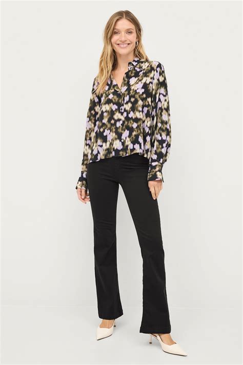 Gina Tricot Jeans Flare Highwaist Svart Wide Ellos Se
