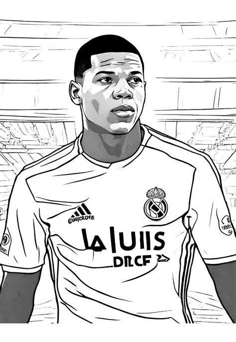 Desenhos de Mbappé para Colorir e Pintar Tudo Para Colorir