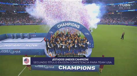 Bicampe N De Concacaf Eeuu Levanta El Trofeo De La Nations League