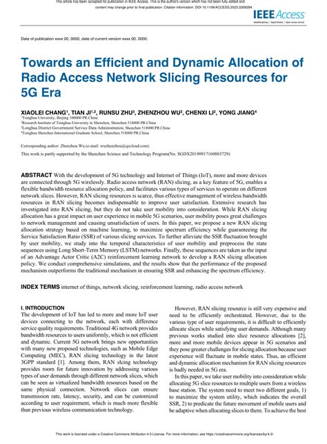 pdf towards an efficient and dynamic allocation of radio access network slicing resources for