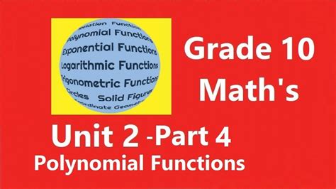 grade 10 math s unit 2 part 4 graph of polynomial functions youtube