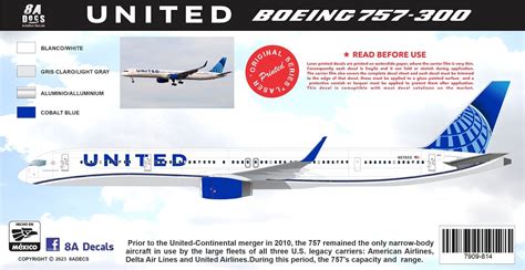 Adecs Decals Catalogue United Boeing Decalset