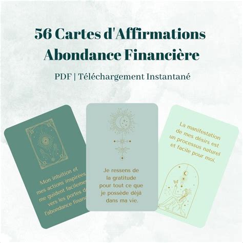56 Cartes Affirmations Positives Kit Manifestation Abondance