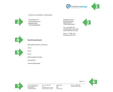 Geschäftsbrief für Freelancer Tipps und Vorlage