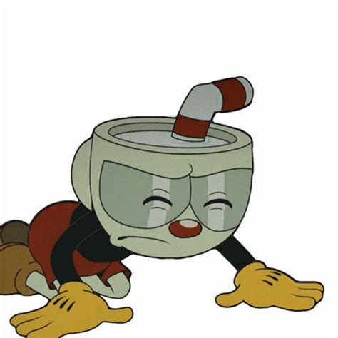 Terrified Cuphead Sticker Terrified Cuphead The Cuphead Show