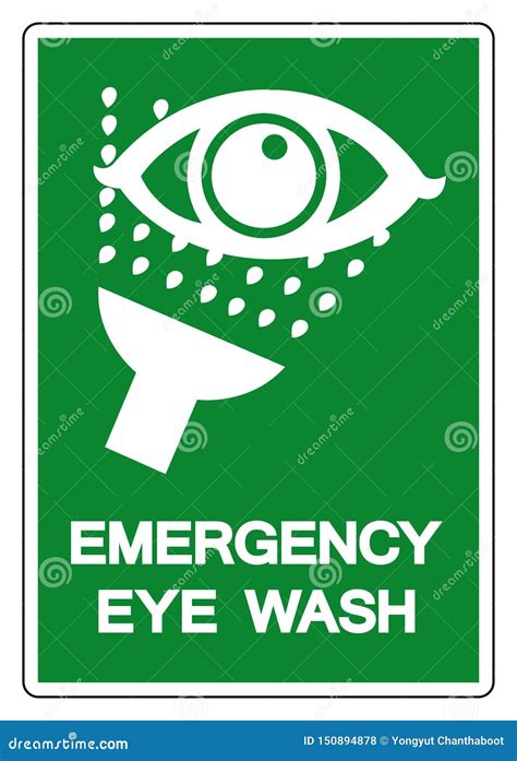 Muestra Del S Mbolo Del Lavado Del Ojo De La Emergencia Ejemplo Del