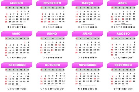 Grade Calendario 2020 Varios Modelos Para Baixar Png Psd Cdr Imagem