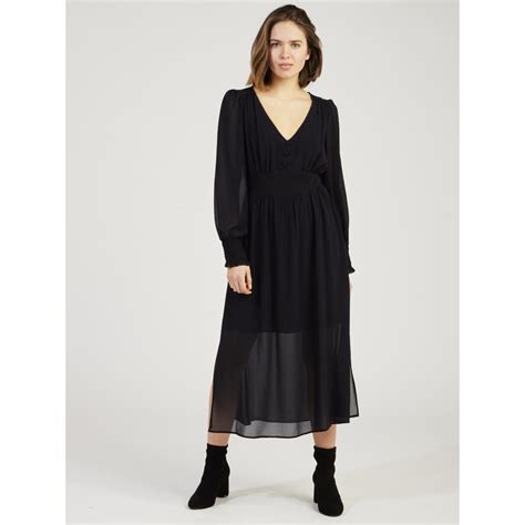 Robe Longue Femme BLEU MARINE Naf Naf Robe Longue 3 SUISSES