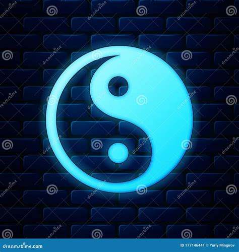 Glowing Neon Yin Yang Symbol Of Harmony And Balance Icon Isolated On