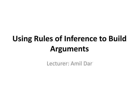 17 using rules of inference to build arguments ppt