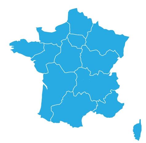 Mapas de Francia políticos físicos mudos Para descargar e imprimir