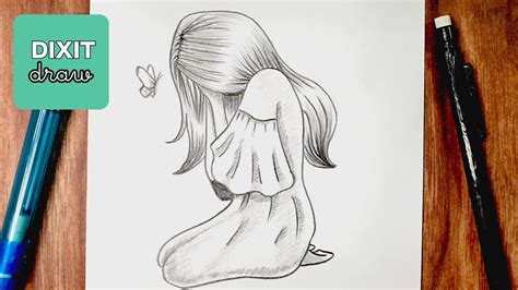 Eine Traurige Frau Zeichnen Wie zeichnet man ein Mädel How to Draw