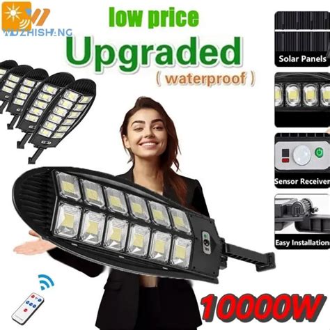 100000W Lampy S Oneczne Na Zewn Trz Z Czujnikiem Ruchu Wodoodporna