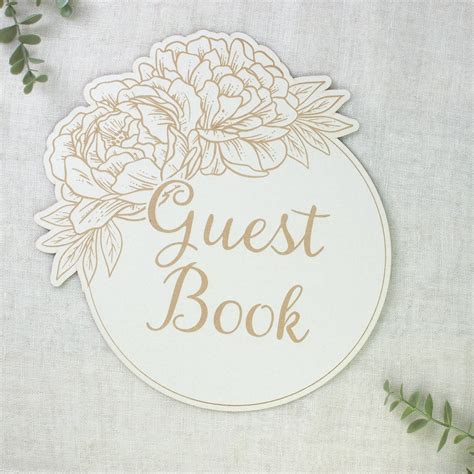 Dekoracja In bloom Guest Book 30 x 30 cm P13 Przyjęcia i okazje