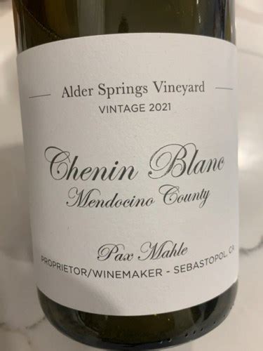 Pax Alder Springs Vineyard Chenin Blanc Vivino Us