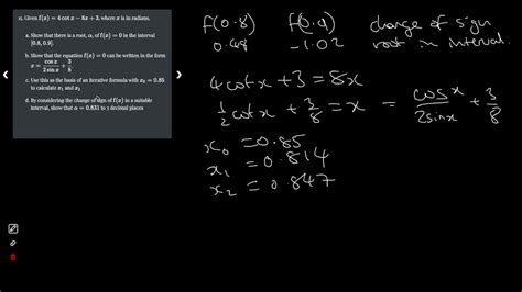 a level maths numerical methods q15 mathsquestions app youtube