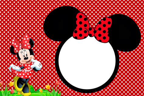 Imprimibles Gratuitos E Invitaciones Para Fiestas De Minnie Rojo