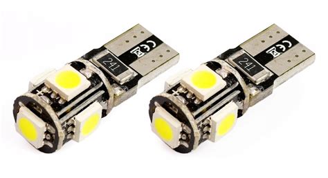 Żarówka W5W T10 5 diod LED SMD canbus can bus 75876754 za 3 48 zł z