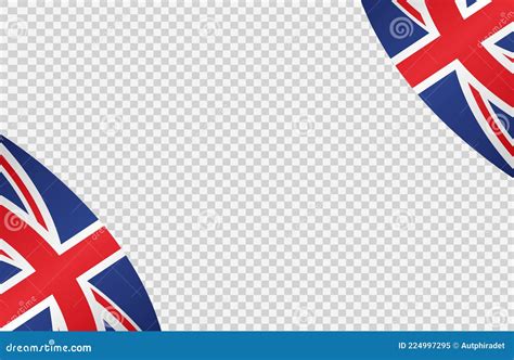 Golvende Vlag Van Het Verenigd Koninkrijk Geïsoleerd Op Png of