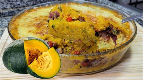 ESCONDIDINHO DE ABÓBORA CABOTIÃ CARNE SECA A MELHOR RECEITA DE