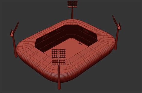 Estadio de fútbol PBR Low poly Modelo 3D 59 unknown max 3ds