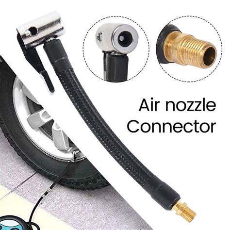 Locking Air Chuck With Air Hose And Standard Tire Valve Fine Thread