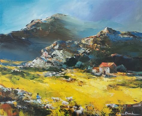 La Bergere Paysage Des Corbieres Peinture Par Christian Bessede