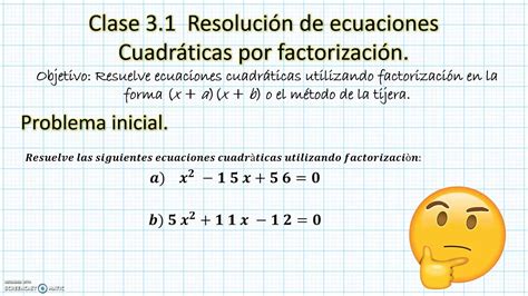 Ecuaci N Cuadr Tica M Todo De Factorizaci N Ecuaci N Off