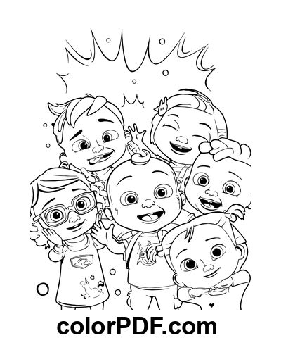Personajes De CoComelon Dibujos Para Colorear Y Libros En PDF
