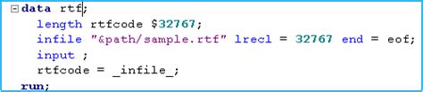 introduction on rtf code and how to customize rtf file using sas