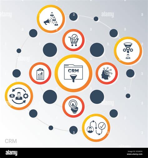 Vector Infographic Template Crm Data Visualization Different Colors