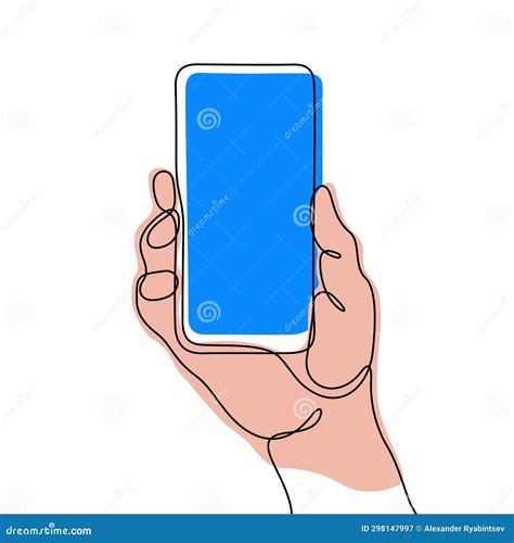 Hand Holding Smartphone Vector Illustration Stock Vector Illustration