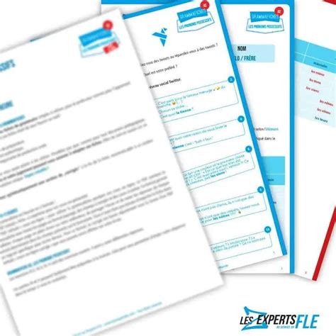 Fiche De Grammaire Pronoms Possessifs A Les Zexperts Fle