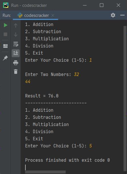 python program to make calculator