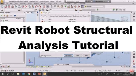 revit robot structural analysis tutorial youtube
