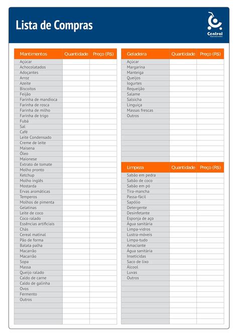 Lista De Compras Excel Plantilla Image To U