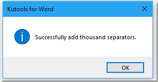 How To Add Thousand Separators To Numbers In Word Document