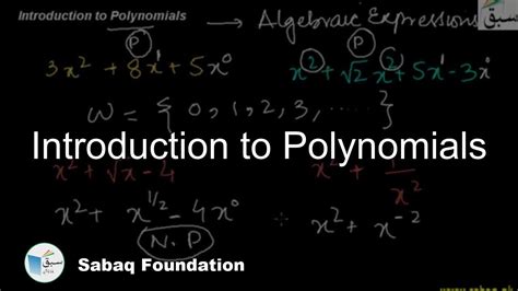 introduction to polynomials math lecture sabaq pk youtube