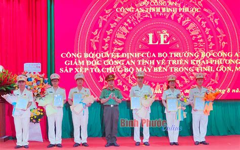 Công an tỉnh Bình Phước kiện toàn bộ máy bên trong tinh gọn mạnh