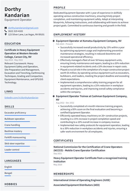 Top 12 Equipment Operator Skills To Put On Your Resume