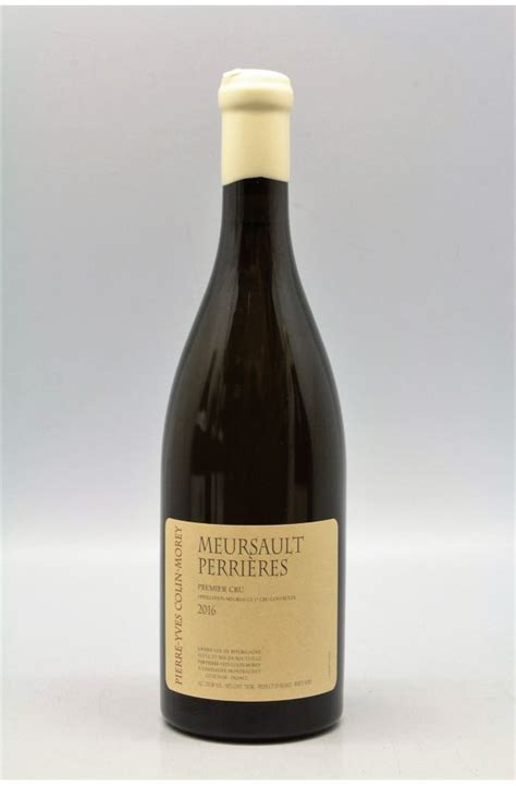 Pierre Yves Colin Morey Meursault 1er cru Les Perrières 2016