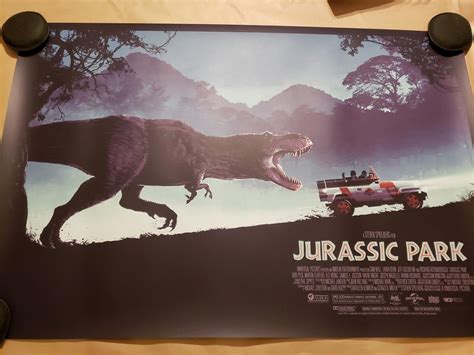 Jurassic Park Poster Matt Ferguson Signed And Numbered Bottleneck Nycc 18 Variant 1967451974