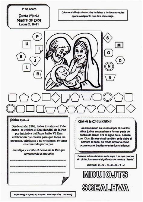 Parroquia La Inmaculada SOLEMNIDAD DE SANTA MARÍA MADRE DE DIOS
