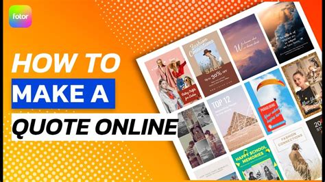 How To Make A Quote Online Youtube