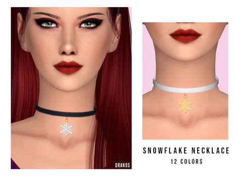 The Sims Resource Snowflake Necklace