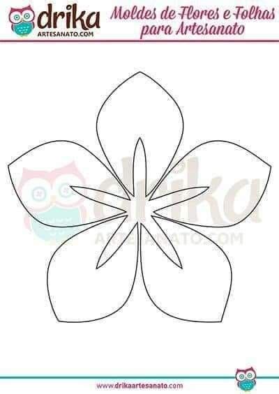 Pin By Cuteart Pe On Moldes Imprimir Manualidades Flower Pattern