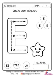 Vogais para imprimir grande Clécia Teixeira