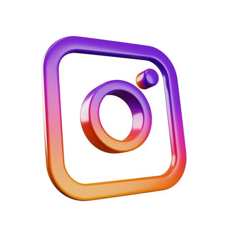 Icono De Redes Sociales De Instagram Icono De Renderizado 3d De Redes